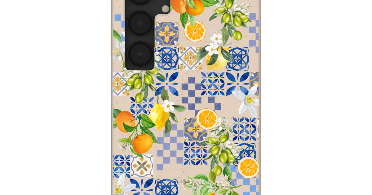 Seashell Amalfi Fruits Samsung Galaxy S25+(Plus) Case – Pela Case