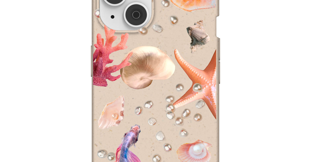 Seashell Aqua Dreams iPhone 14/16e Case – Pela Case