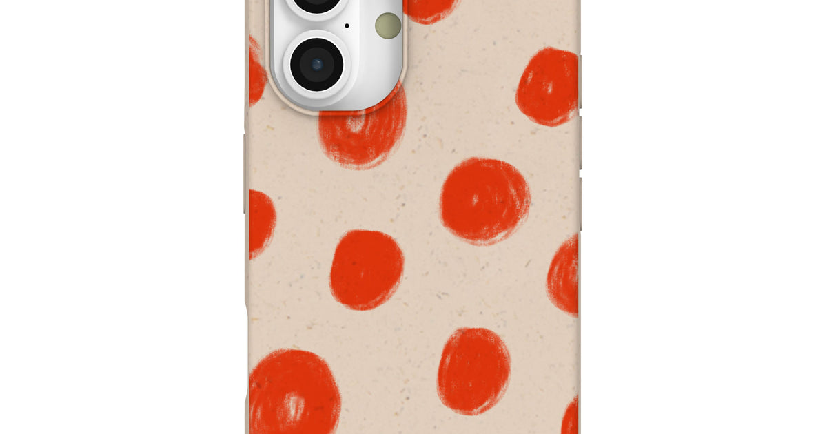 Seashell Cheery Dots iPhone 16 Case – Pela Case
