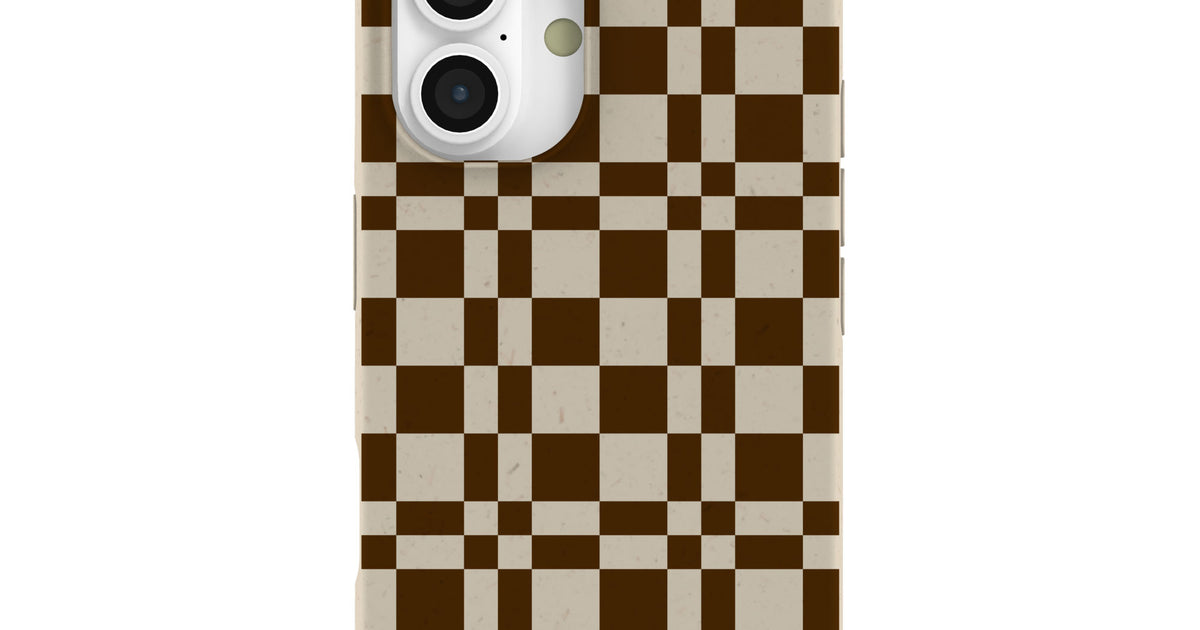 London Fog Chestnut Checkers iPhone 16 Case – Pela Case