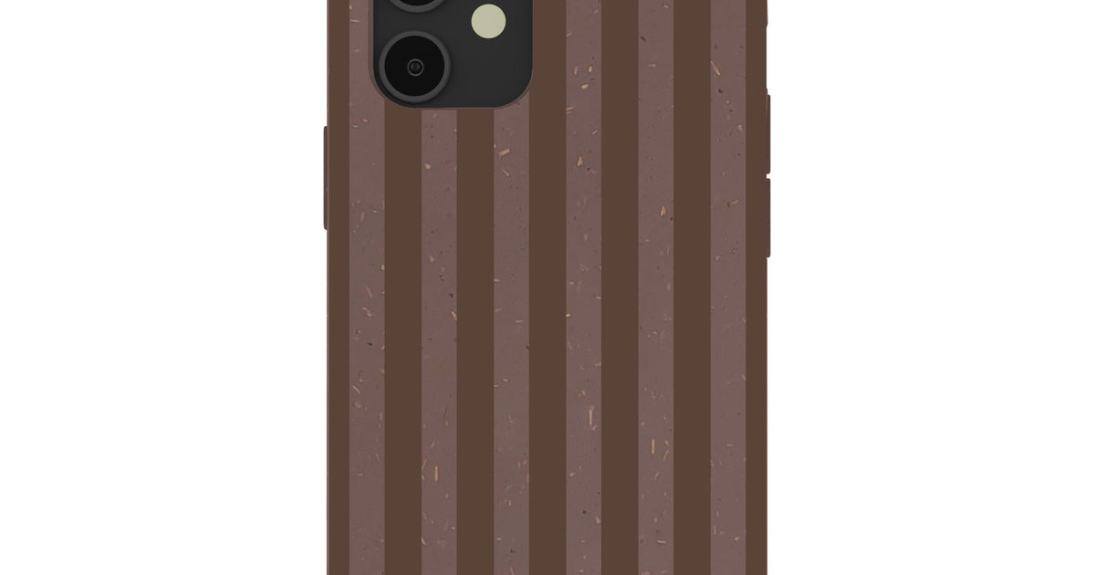 Chocolate Brown Cocoa Stripes iPhone 12/ iPhone 12 Pro Case – Pela Case