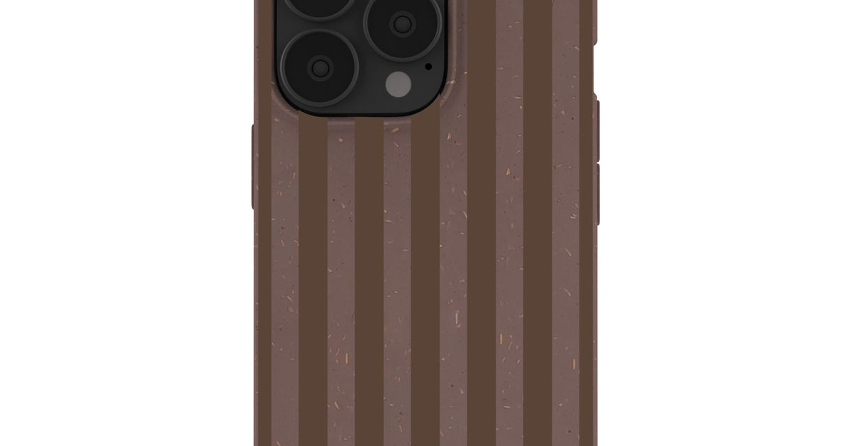 Chocolate Brown Cocoa Stripes iPhone 13 Pro Case – Pela Case