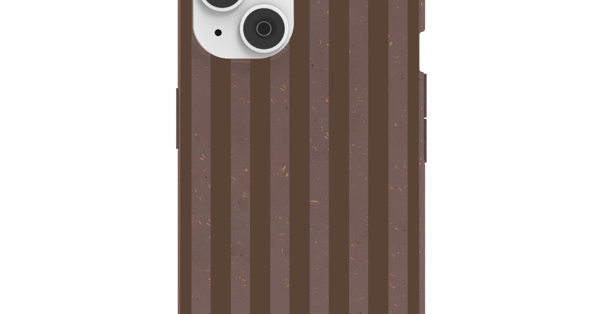 Chocolate Brown Cocoa Stripes iPhone 14/16e Case – Pela Case