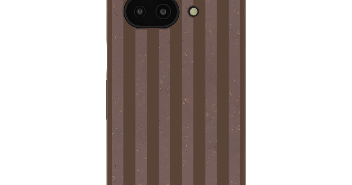 Chocolate Brown Cocoa Stripes Google Pixel 9a Case – Pela Case