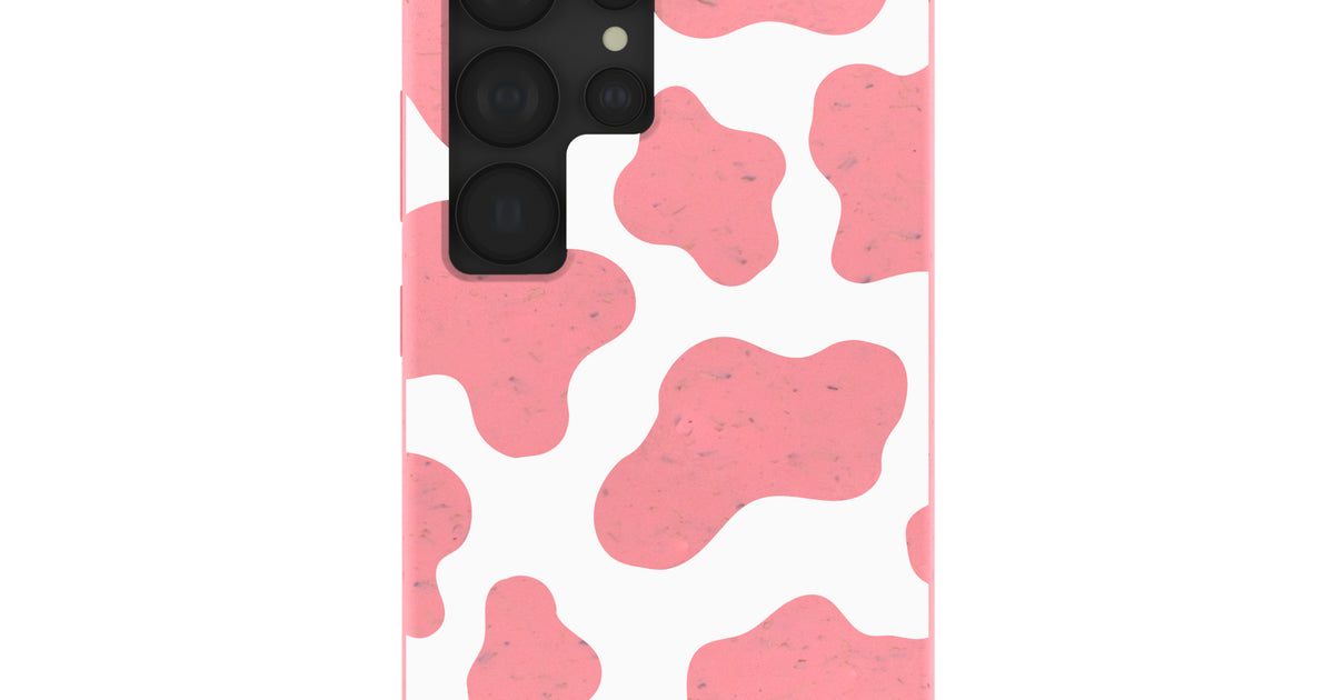 Bubblegum Pink Cow Samsung Galaxy S25 Ultra Case – Pela Case