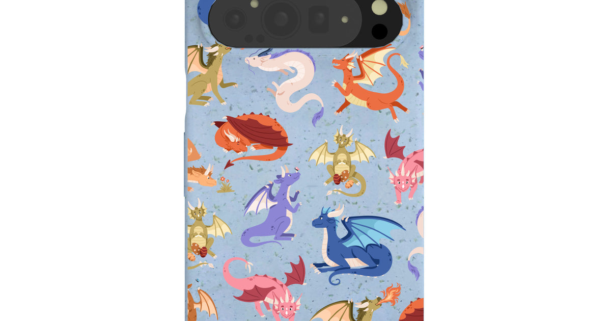 Powder Blue Dragon Cuties Google Pixel 9 Pro XL Case – Pela Case