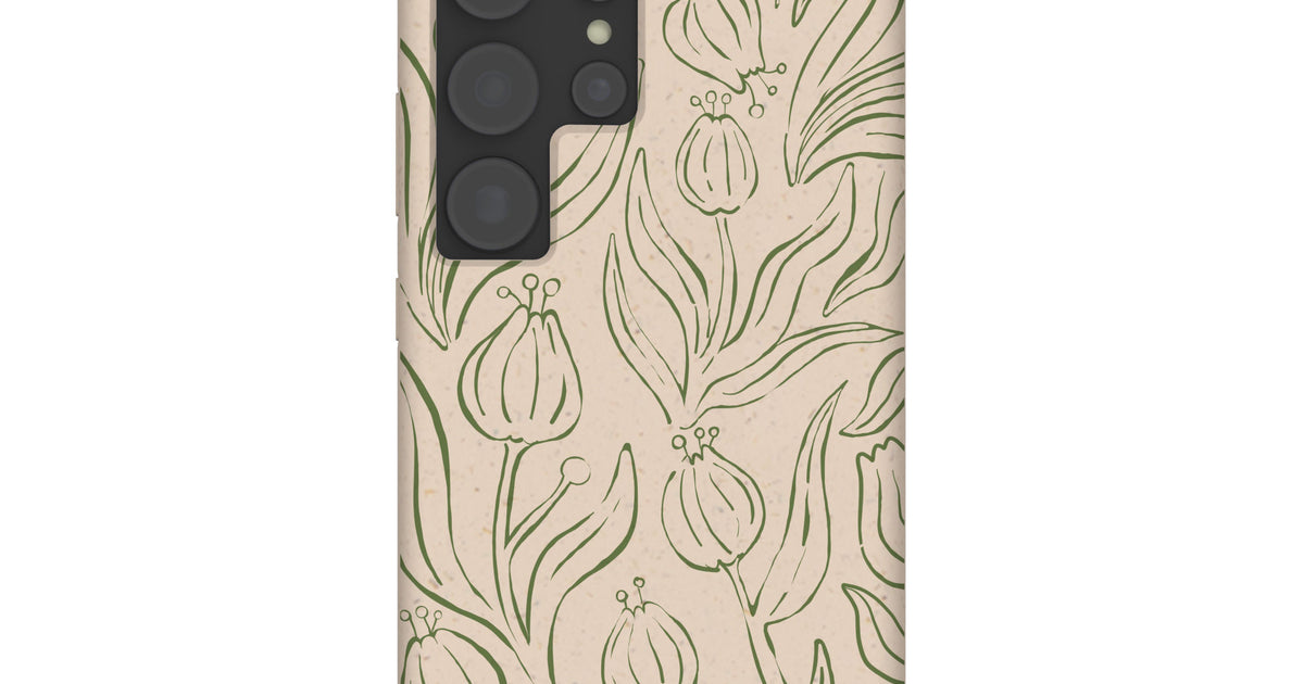 Seashell Floral Flow Samsung Galaxy S24 Ultra Case – Pela Case