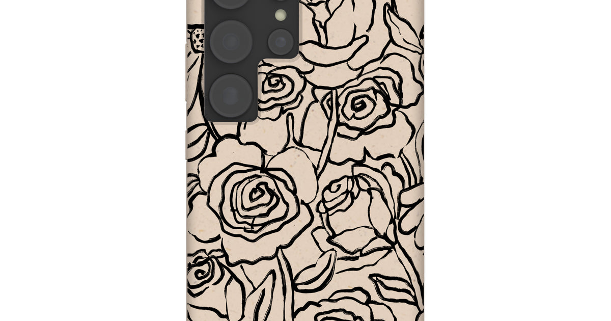 Seashell Inked Blooms Samsung Galaxy S24 Ultra Case – Pela Case