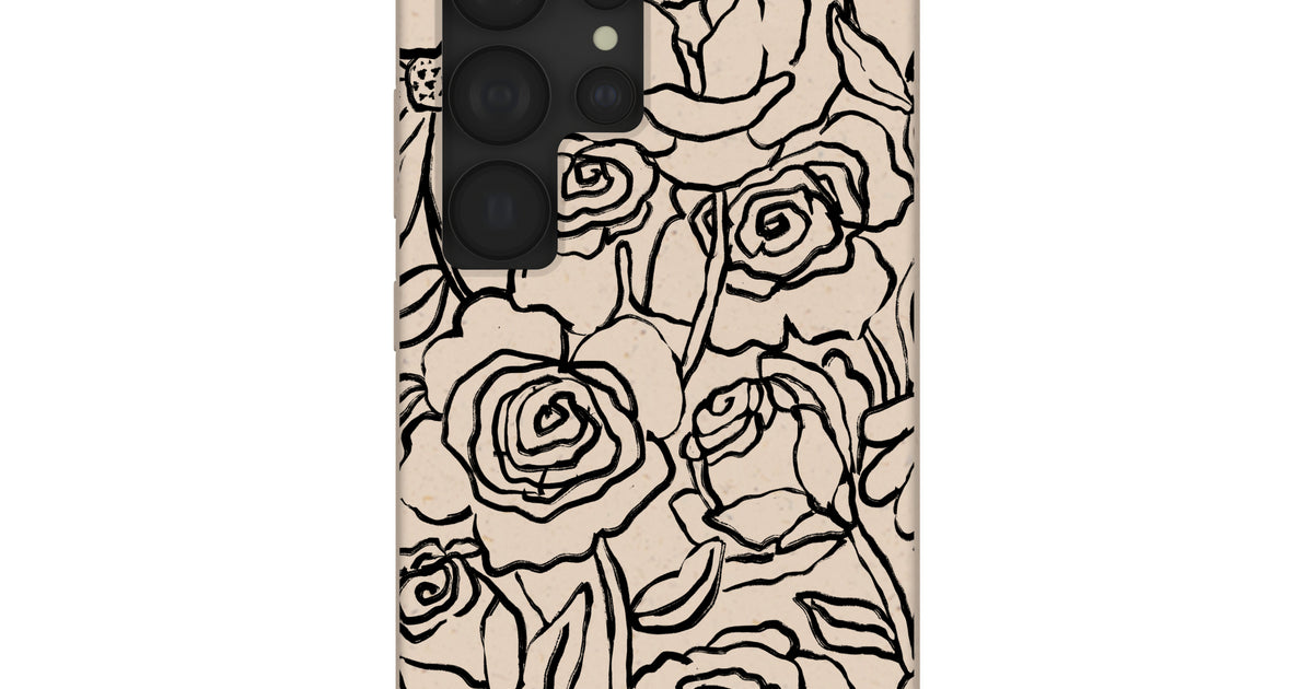 Seashell Inked Blooms Samsung Galaxy S25 Ultra Case – Pela Case