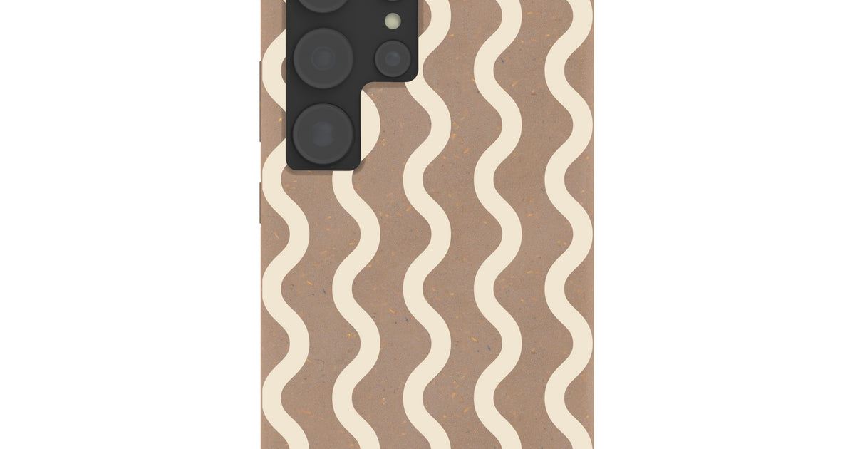 Chocolate Brown Latte Waves Samsung Galaxy S24 Ultra Case – Pela Case