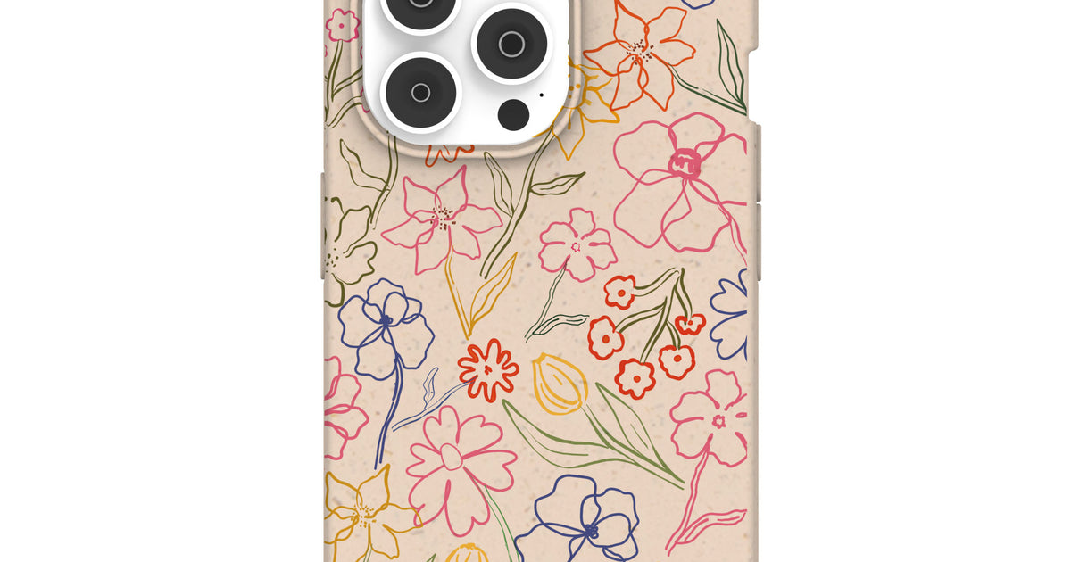 Seashell Petals Sketch iPhone 14 Pro Case – Pela Case