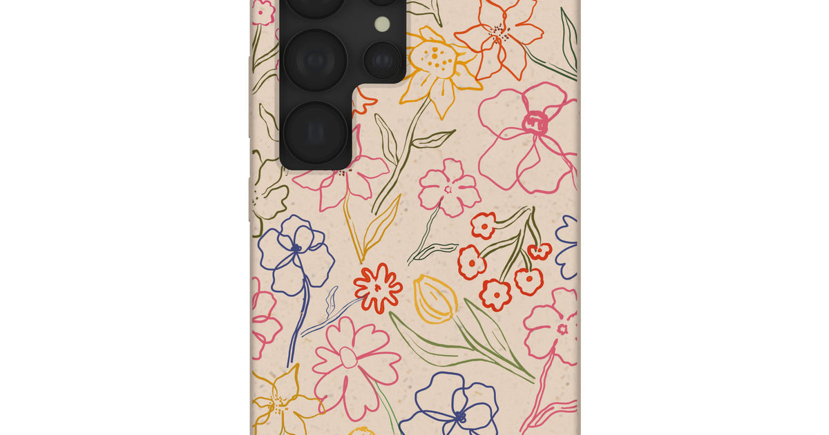 Seashell Petals Sketch Samsung Galaxy S25 Ultra Case – Pela Case