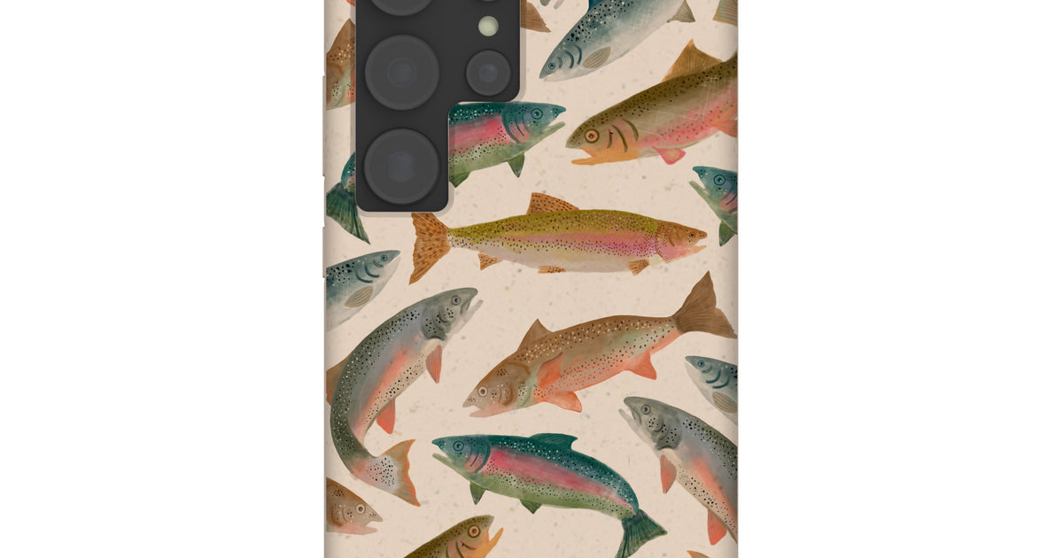 Seashell Rainbow Trout Samsung Galaxy S24 Ultra Case – Pela Case