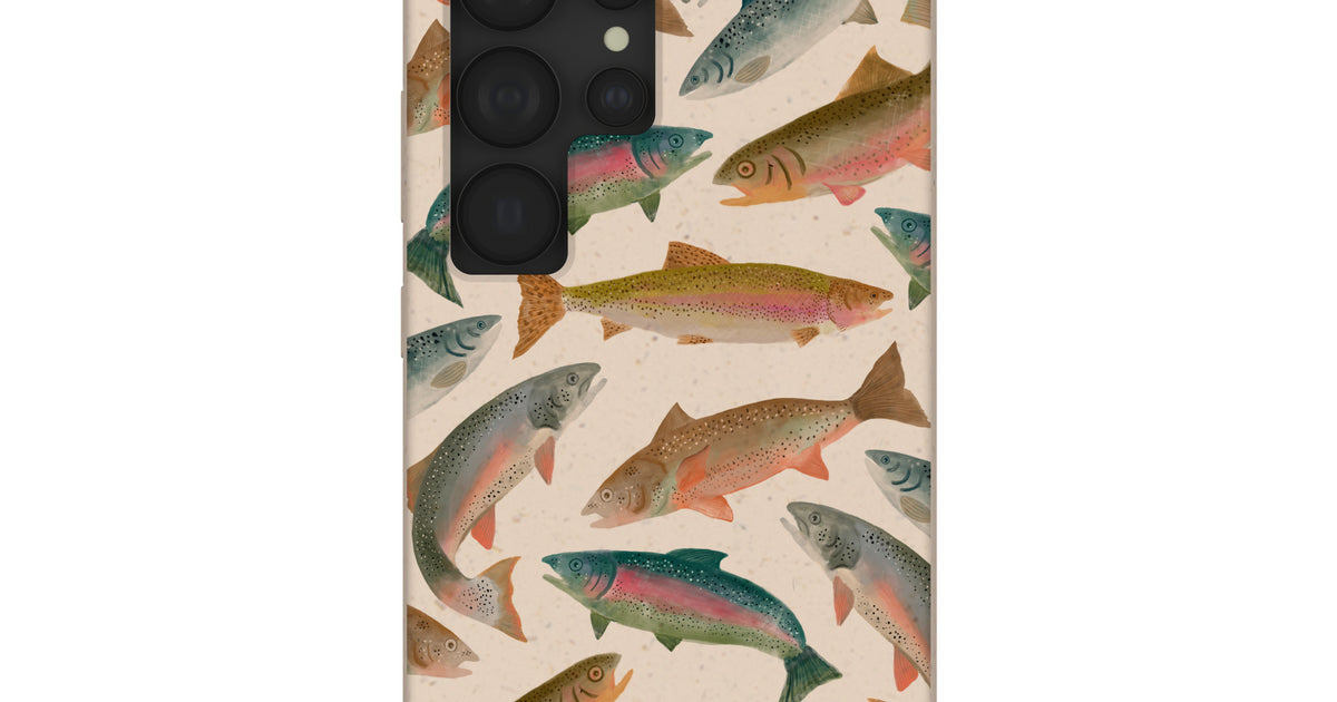 Seashell Rainbow Trout Samsung Galaxy S25 Ultra Case – Pela Case