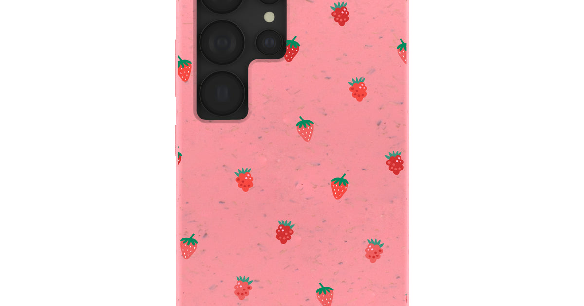 Bubblegum Pink Summer Berries Samsung Galaxy S25 Ultra Case – Pela Case