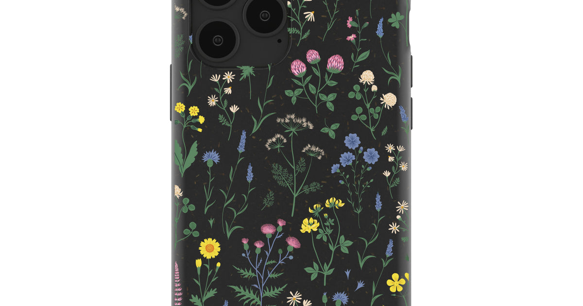 Black Shadow Blooms iPhone 11 Pro Case – Pela Case