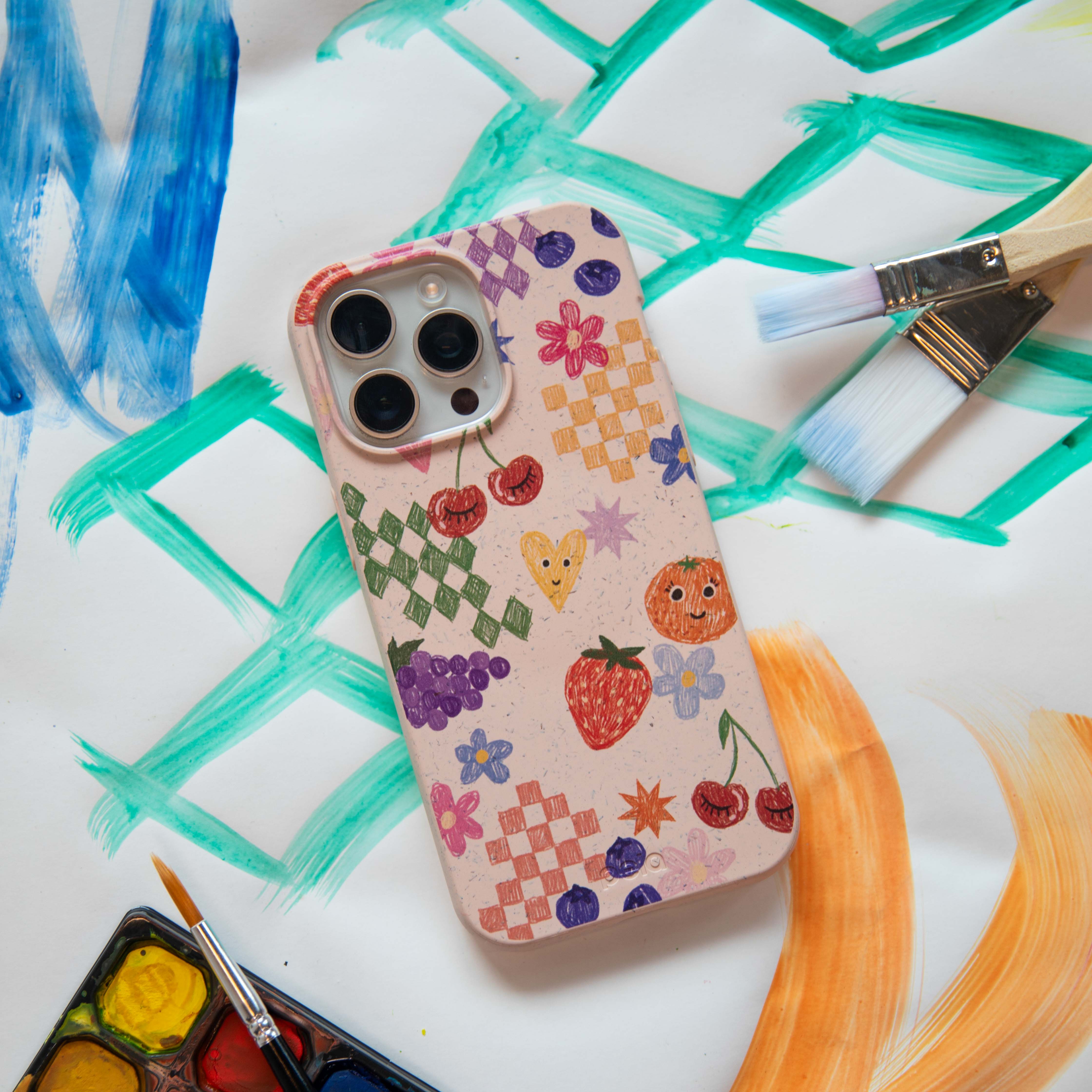 Seashell Pencil Doodles iPhone 13 Mini Case – Pela Case