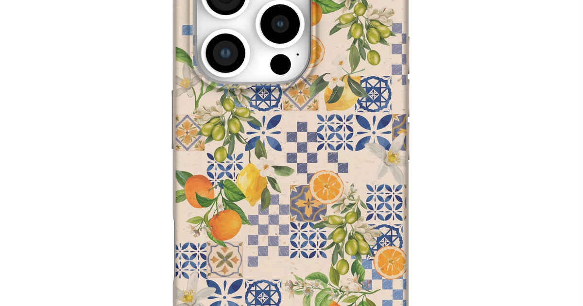 Seashell Amalfi Fruits iPhone 16 Pro Case – Pela Case