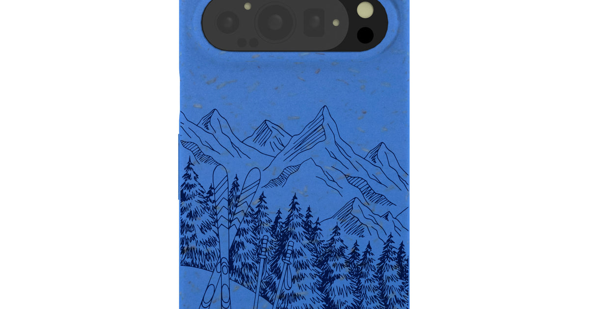 Electric Blue Backcountry Ski Google Pixel 9/9 Pro Case – Pela Case