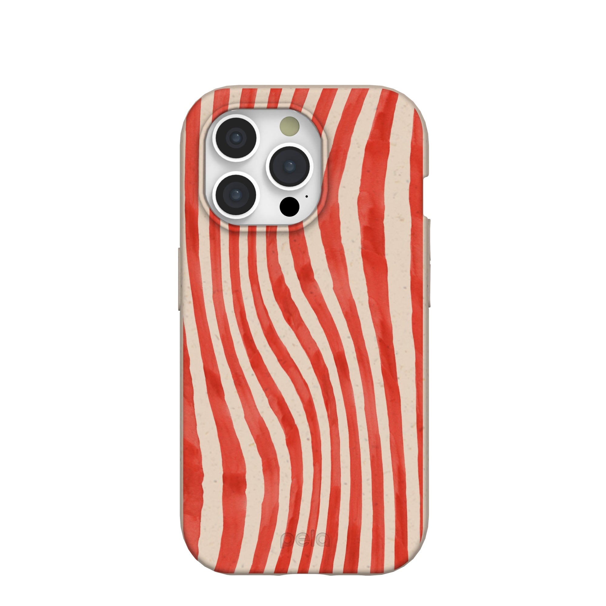 Seashell Big Top Stripes iPhone 15 Pro Case – Pela Case