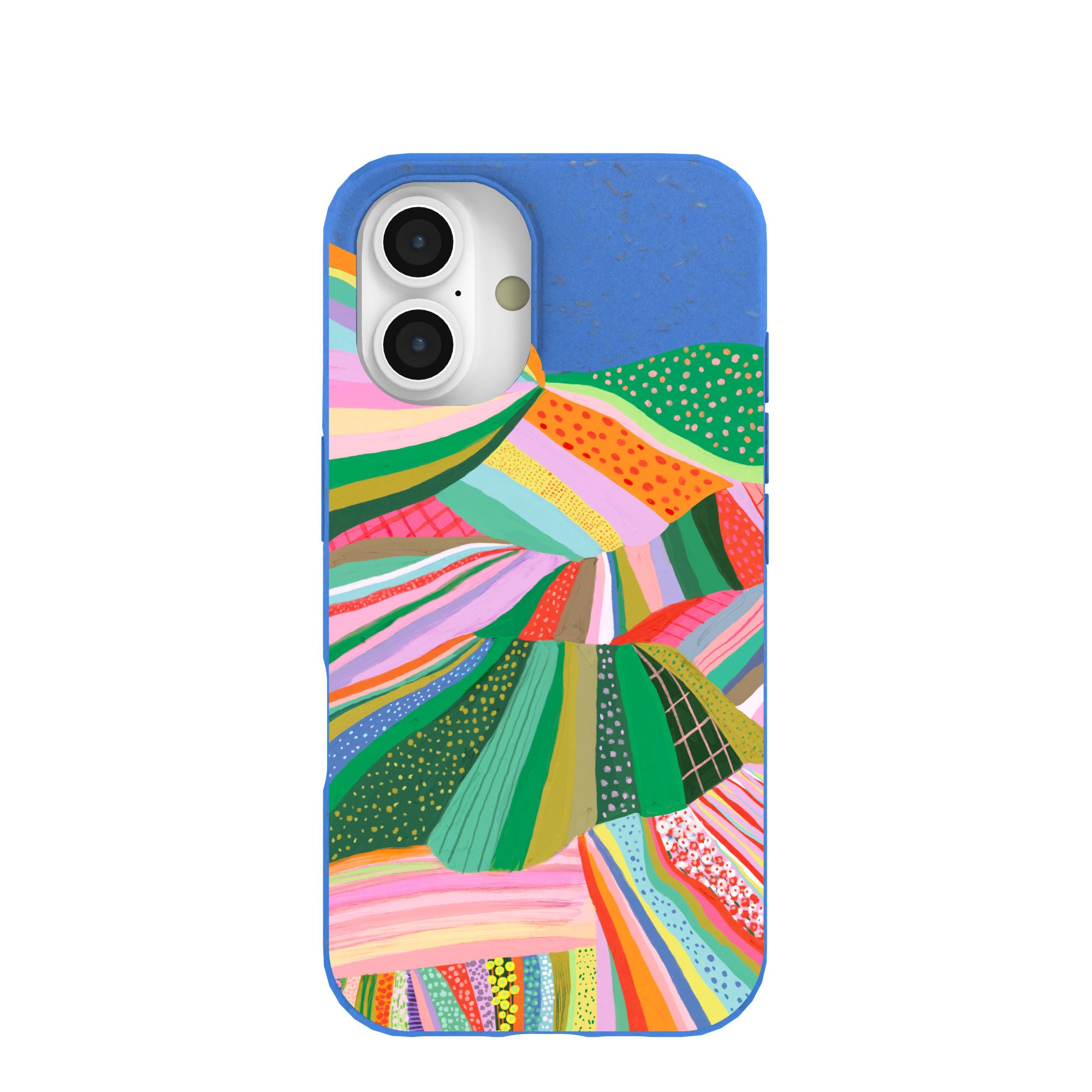 Electric Blue Bloomstatic iPhone 16 Case – Pela Case