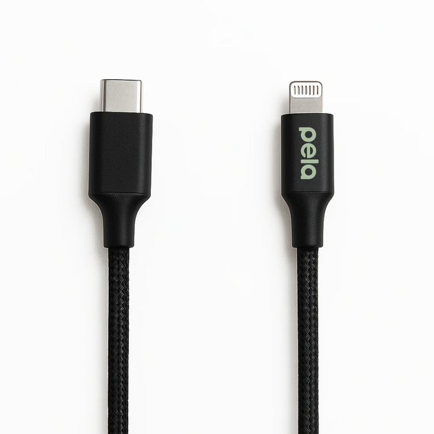 Black USB-C to Lightning Cable – Pela Case