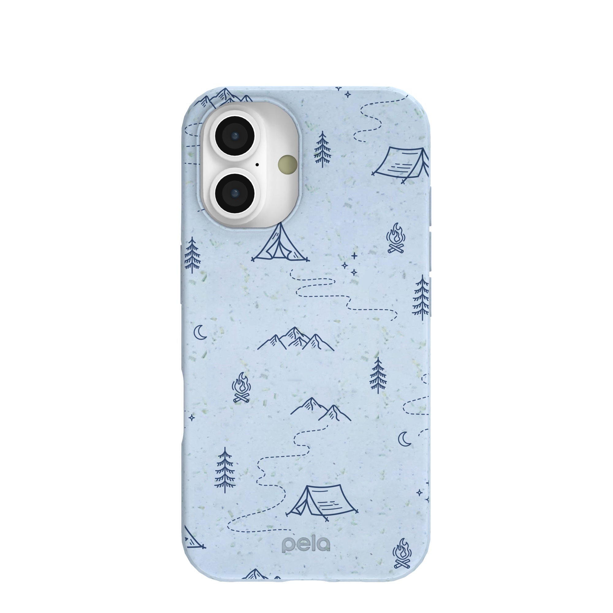 Powder Blue Camp Nights iPhone 16 Case – Pela Case