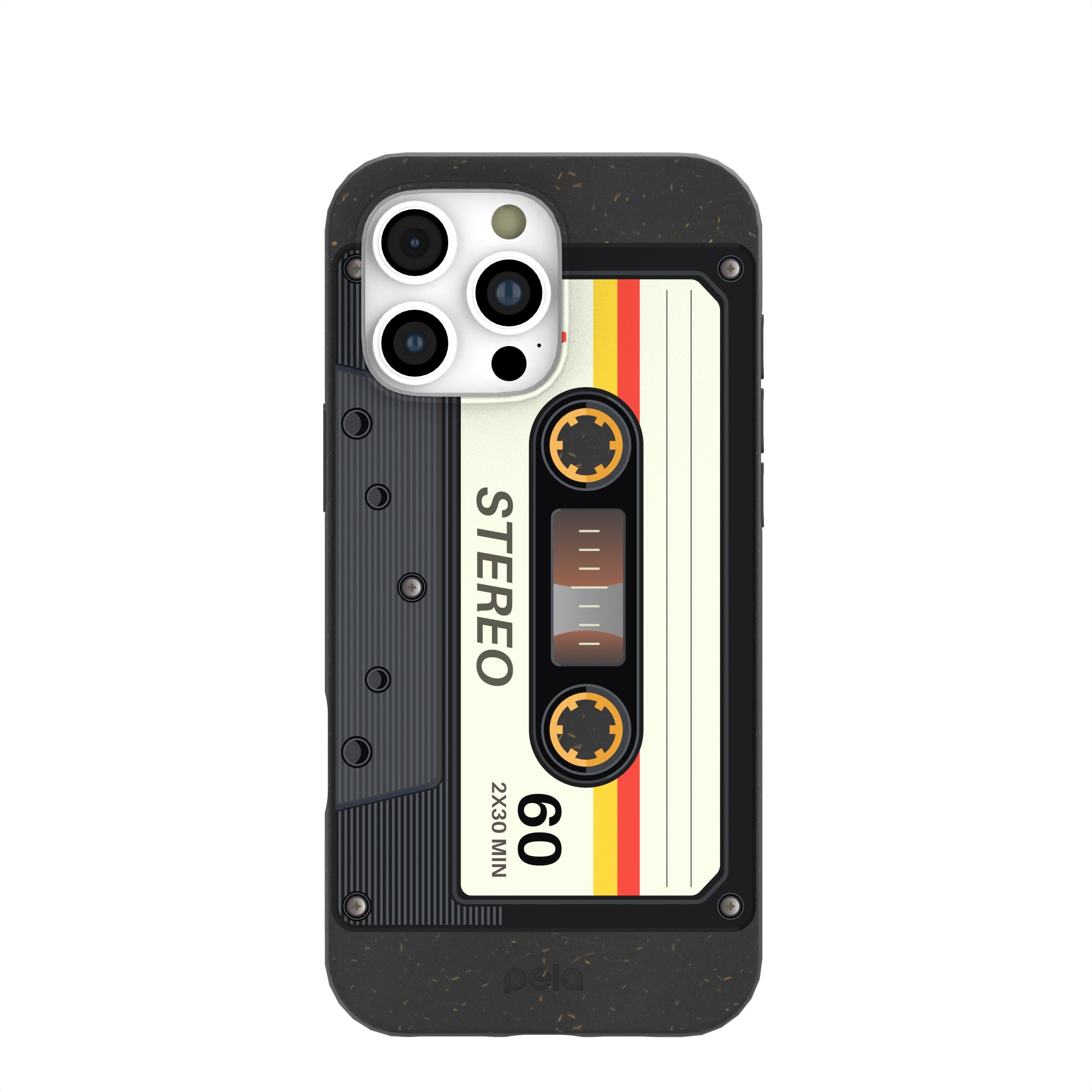 Black Cassette iPhone 16 Pro Max Case – Pela Case