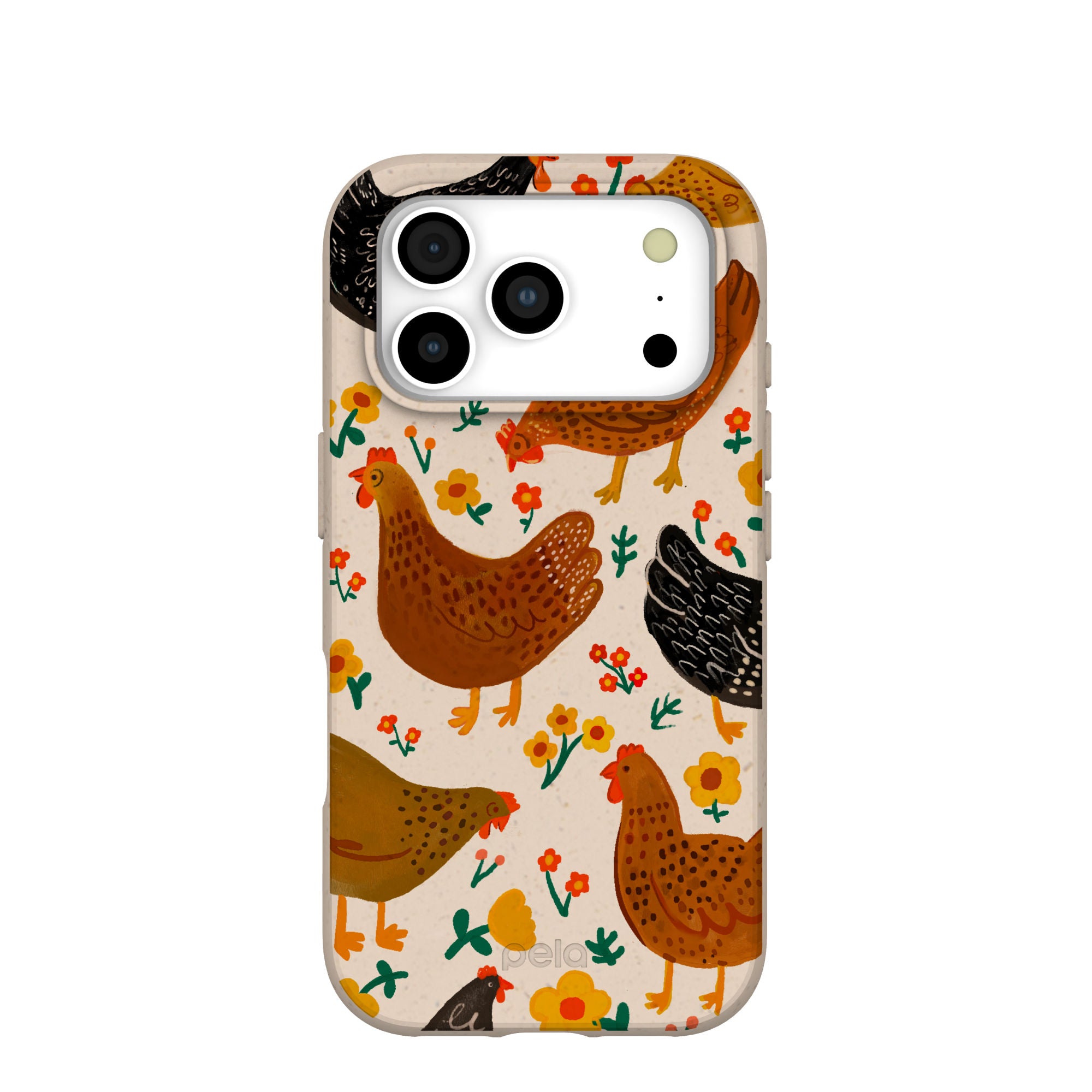 Seashell Chicken Garden iPhone 17 Pro Case – Pela Case