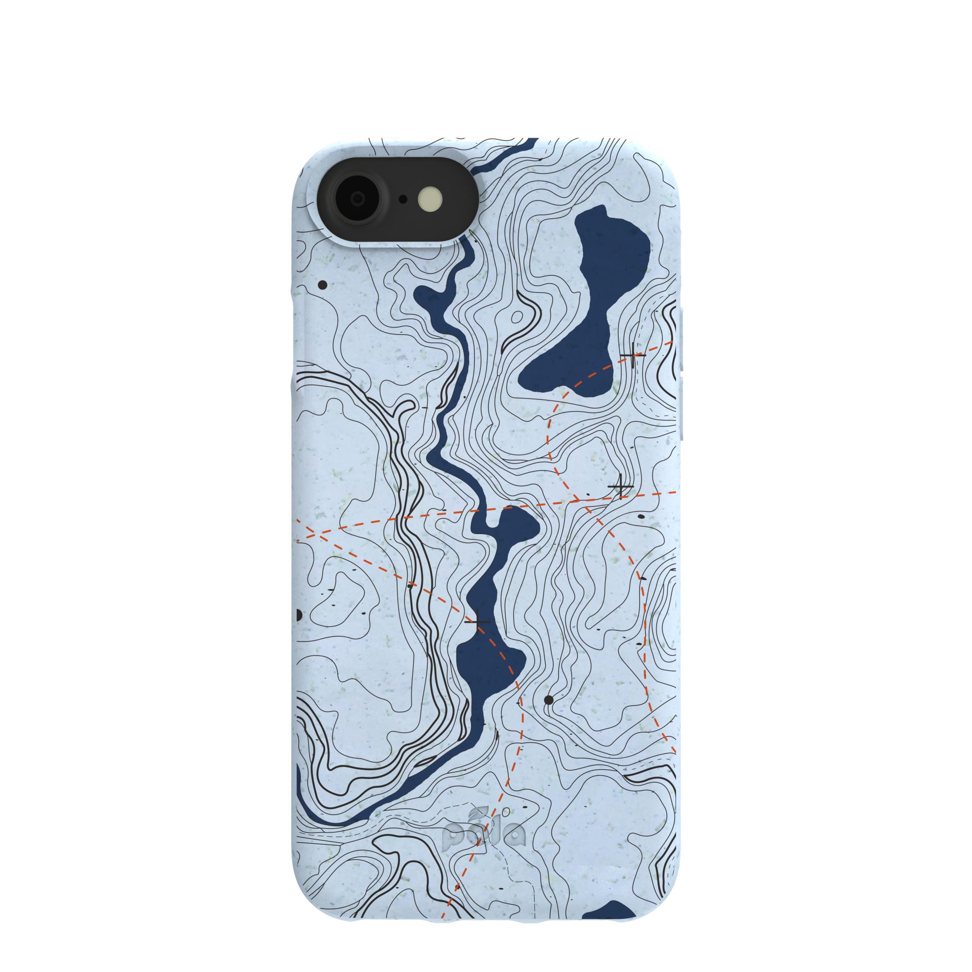 Powder Blue Contour Lines iPhone 6/6s/7/8/SE Case – Pela Case