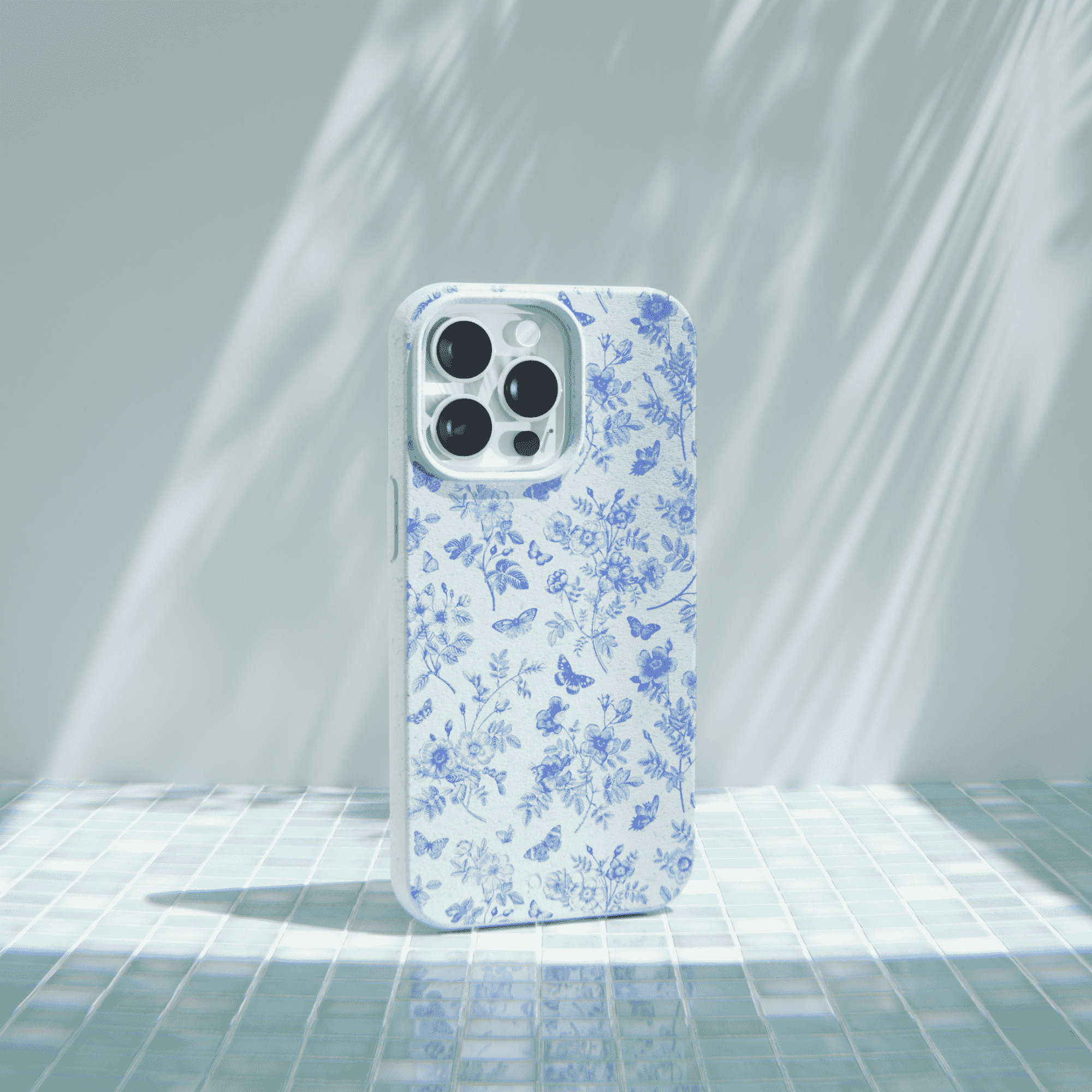 Powder Blue Porcelain iPhone 16 Pro Case – Pela Case
