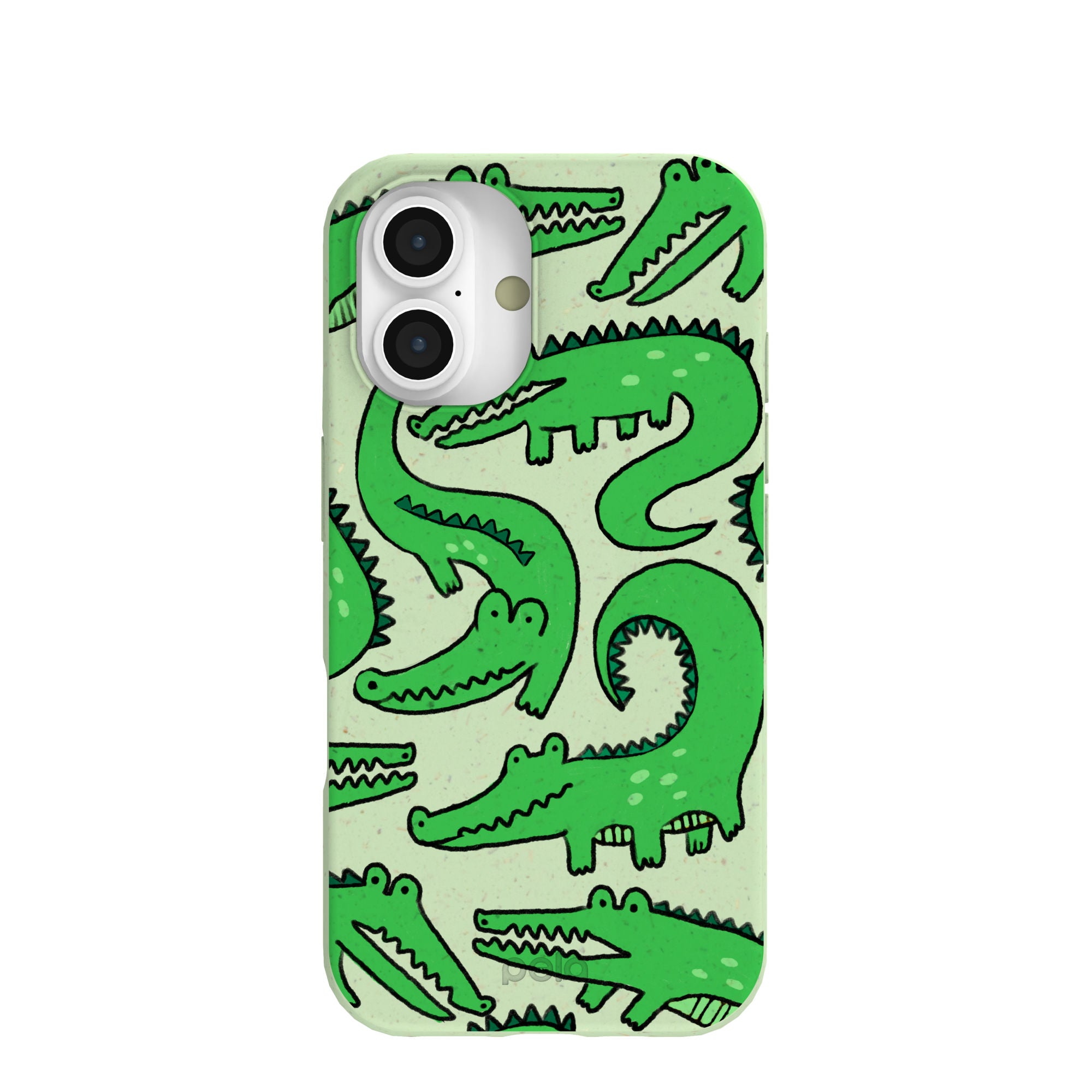 Sage Green Croc a Doodle iPhone 16 Case – Pela Case