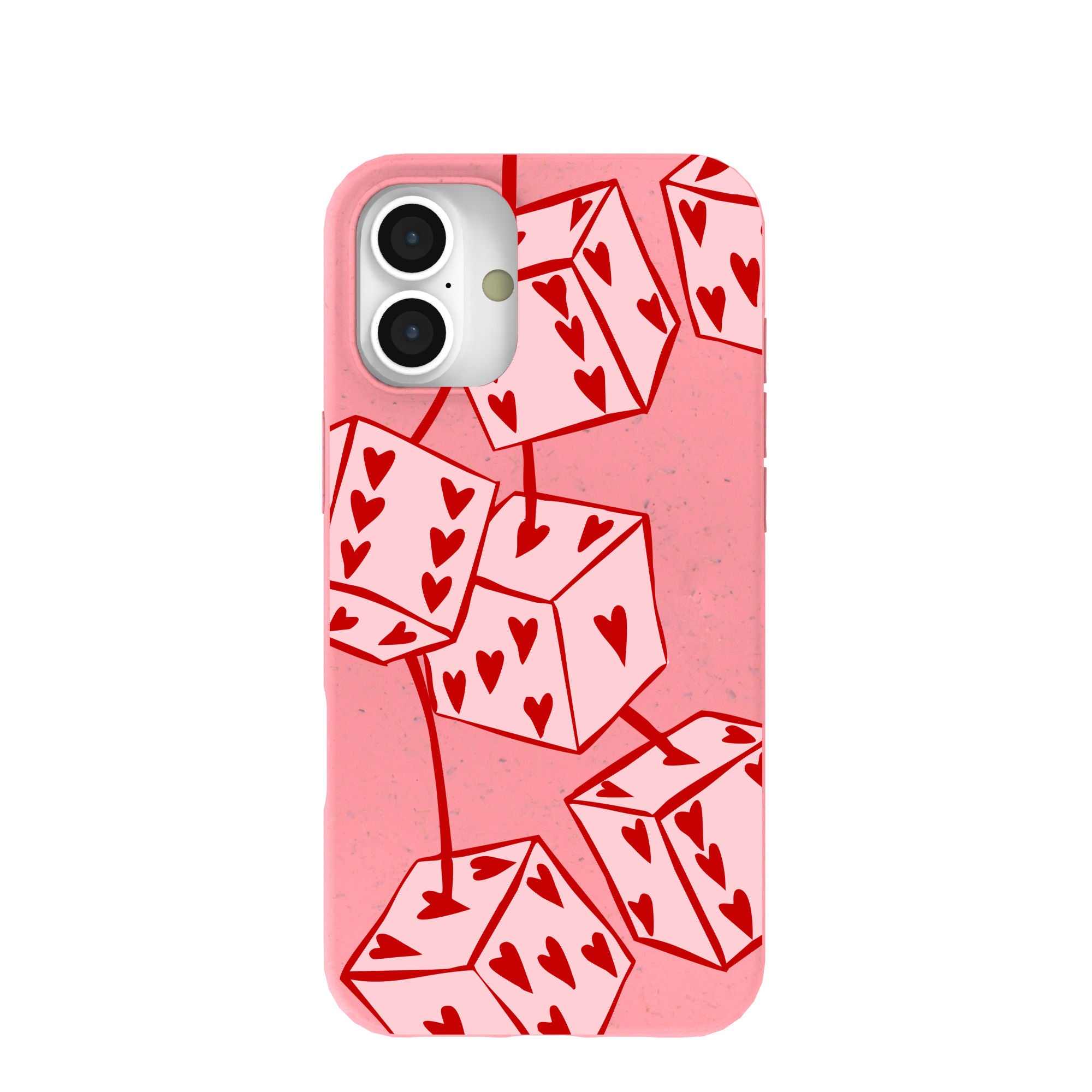 Bubblegum Pink Dicey Cherries iPhone 16 Plus Case – Pela Case