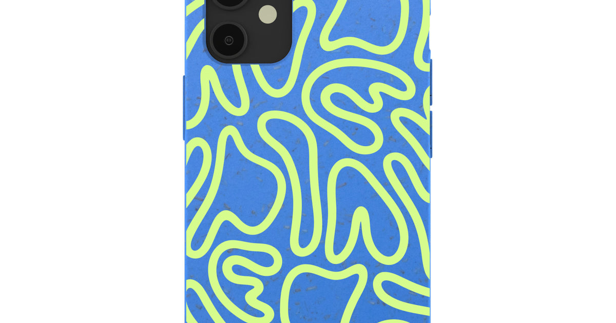 Electric Blue Dizzy Dreams iPhone 12 Mini Case – Pela Case