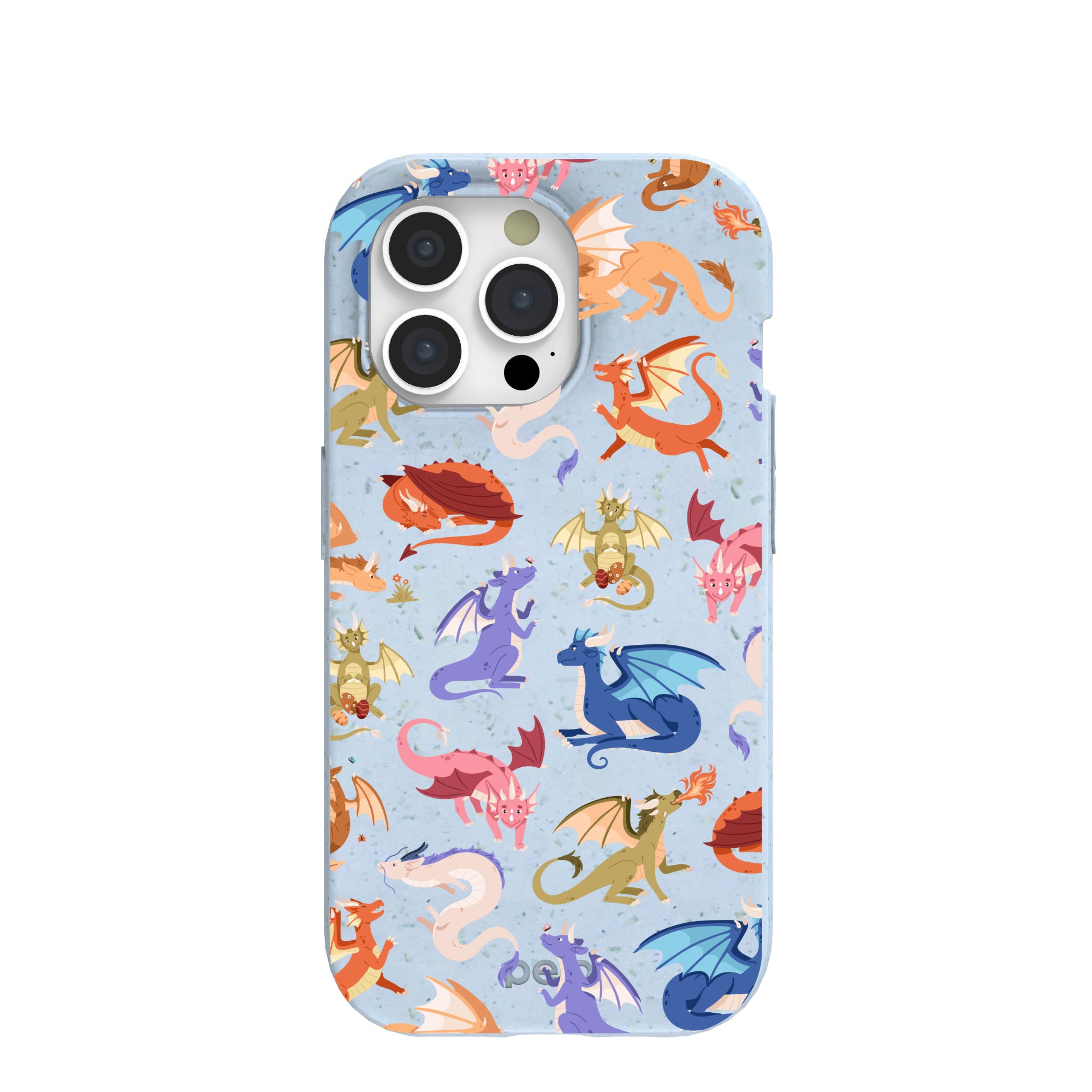 Powder Blue Dragon Cuties iPhone 15 Pro Case – Pela Case