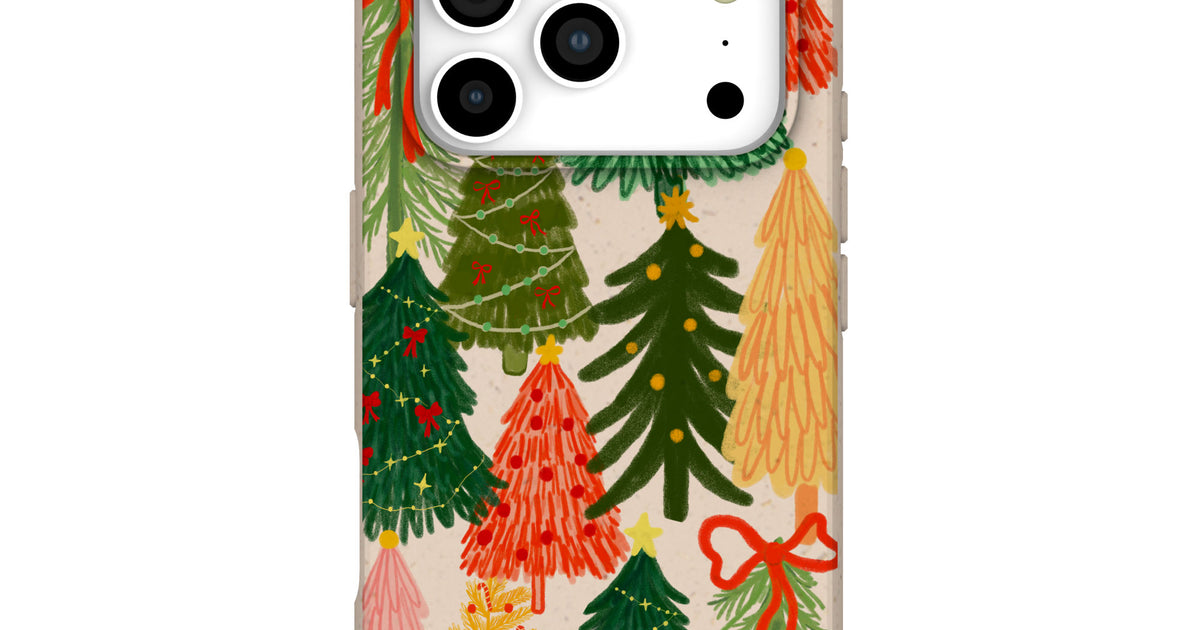 Seashell Festive Trees iPhone 17 Pro Case – Pela Case