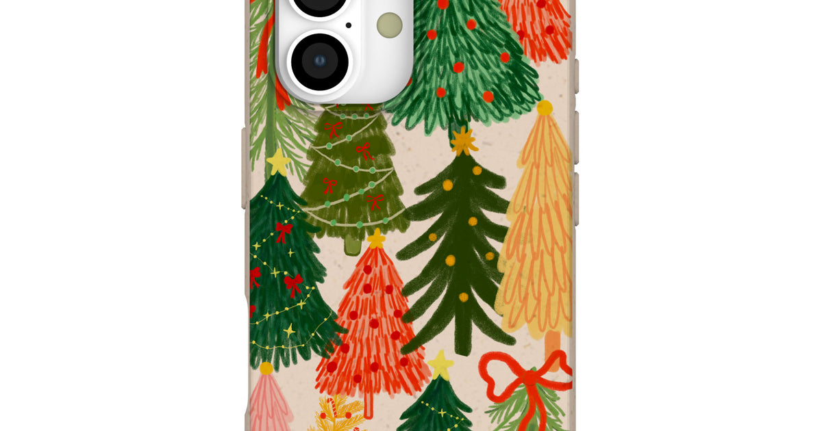 Seashell Festive Trees iPhone 17 Case – Pela Case