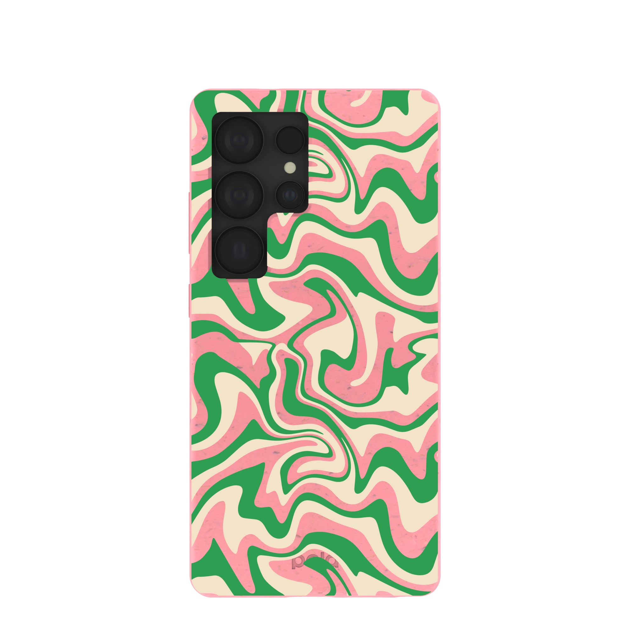 Bubblegum Pink Funky Waves Samsung Galaxy S25 Ultra Case – Pela Case