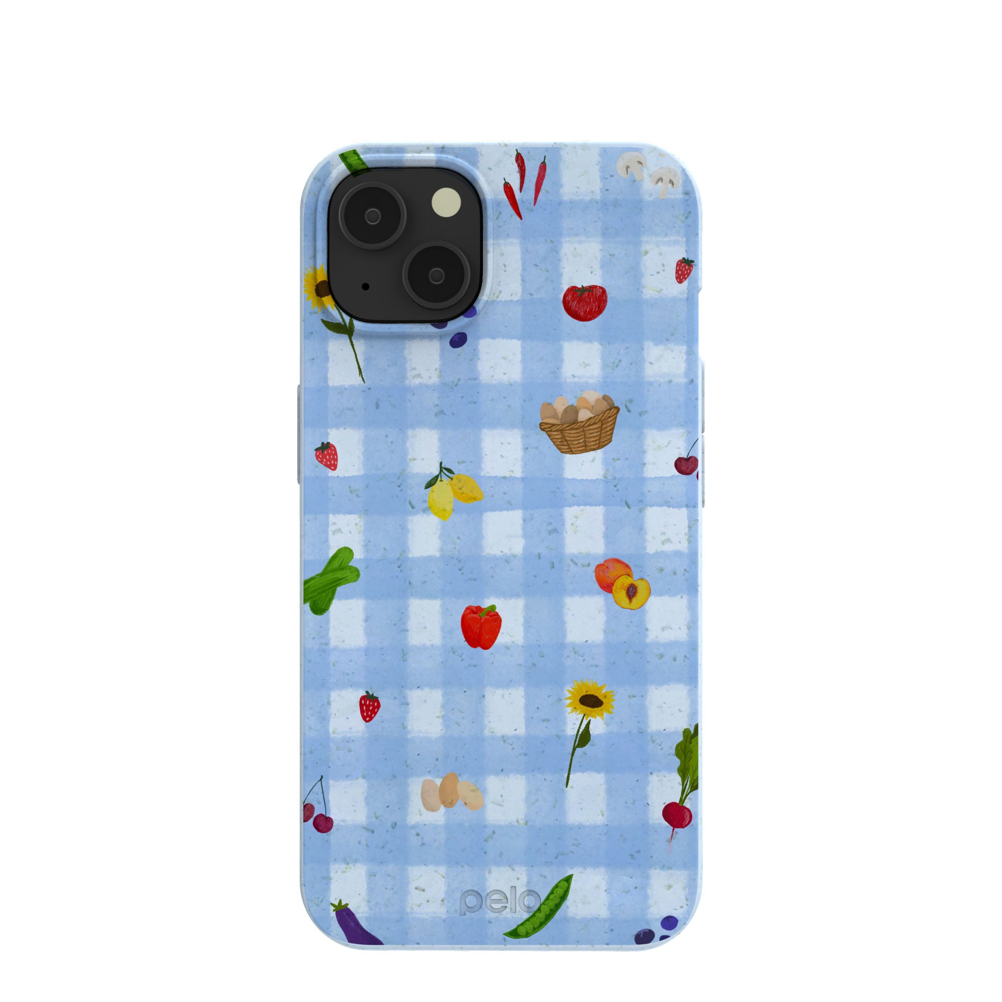 Powder Blue Gingham Farmhouse iPhone 13 Case – Pela Case