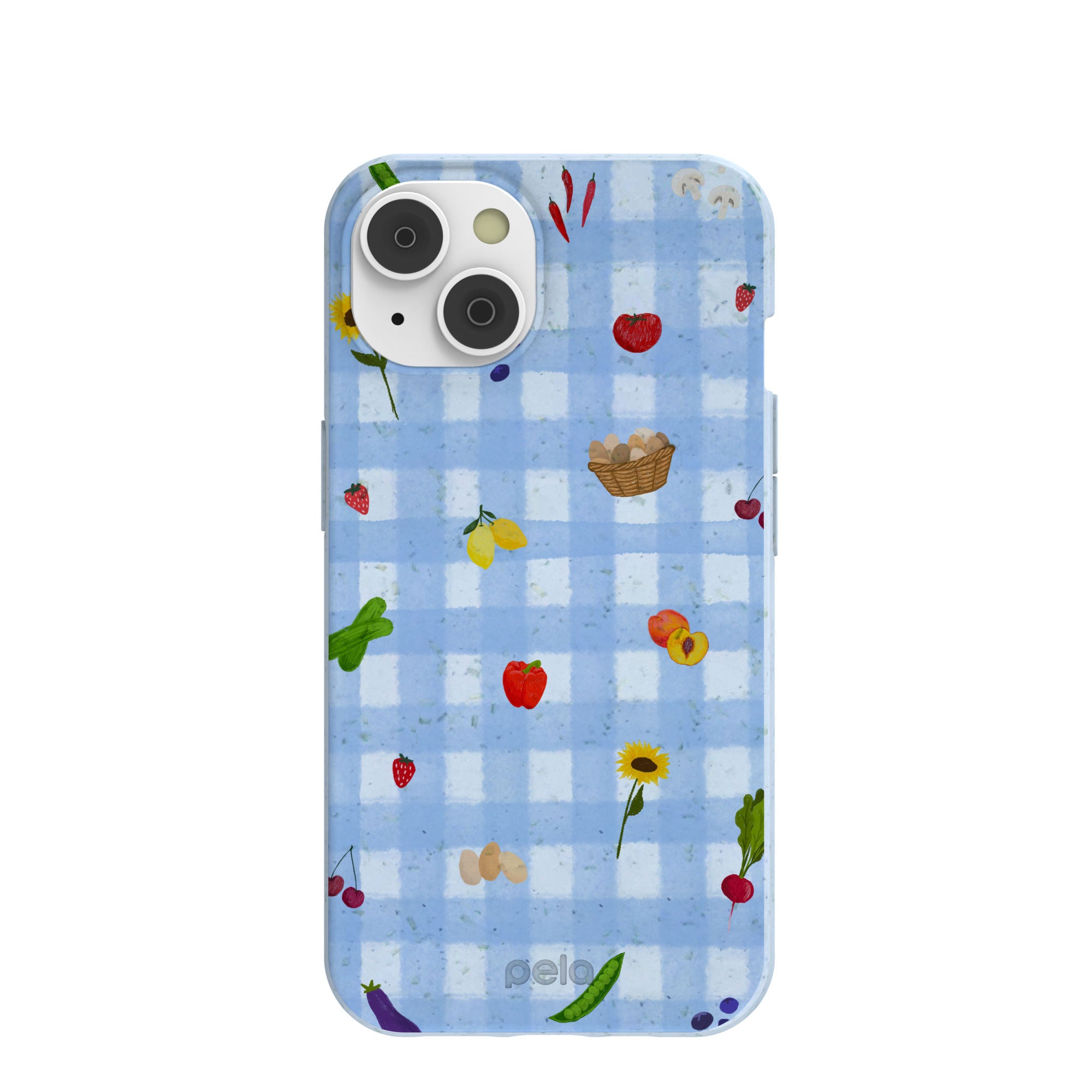 Powder Blue Gingham Farmhouse iPhone 14/16e Case – Pela Case