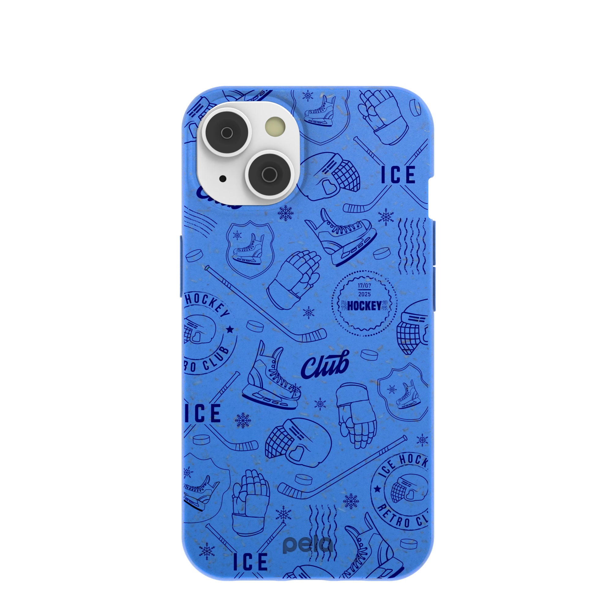 Electric Blue Hockey Postage iPhone 14/16e Case – Pela Case