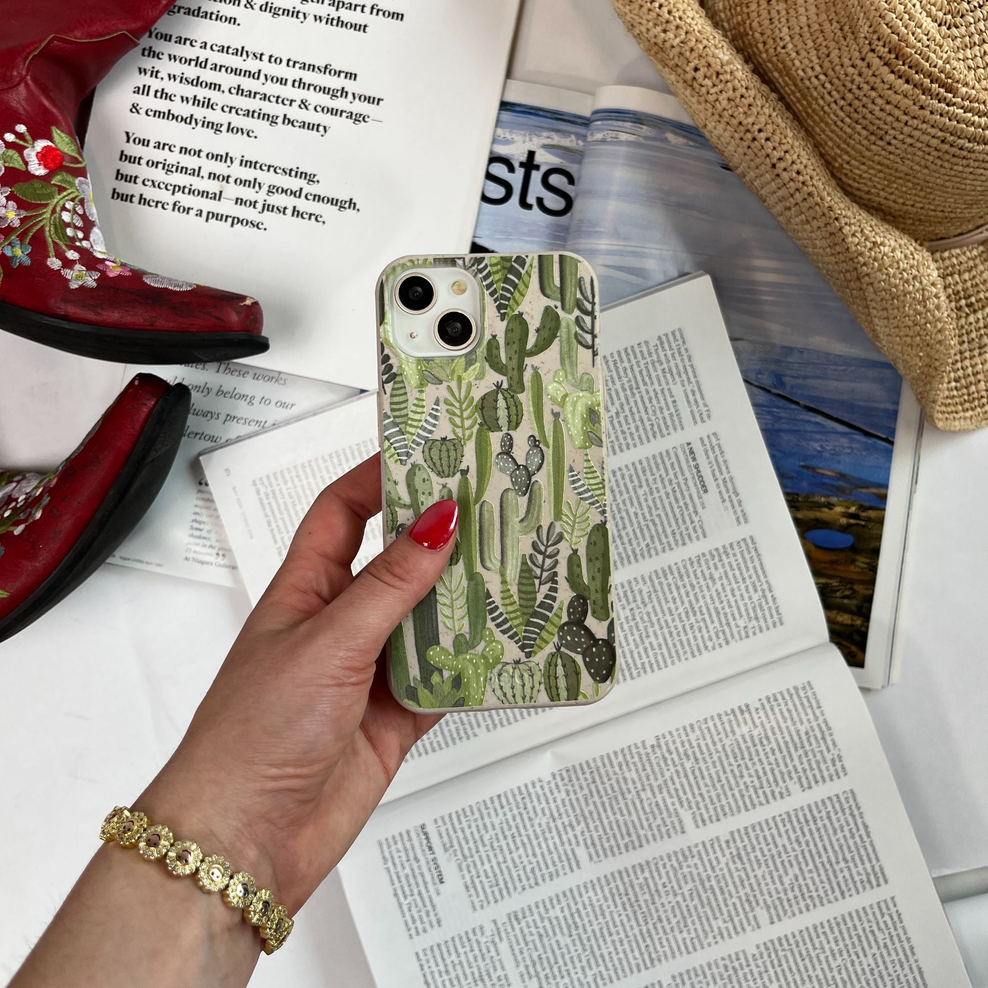 Seashell Succulent Cacti iPhone 13 Case – Pela Case