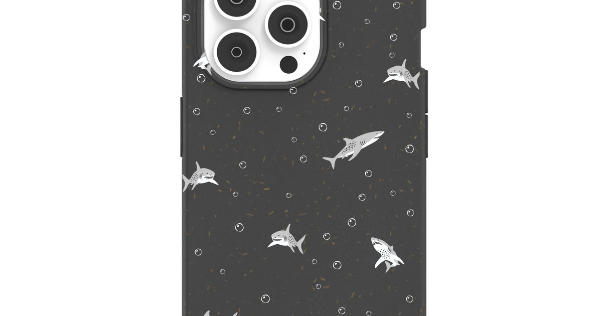 Black Lil Sharks iPhone 14 Pro Case – Pela Case