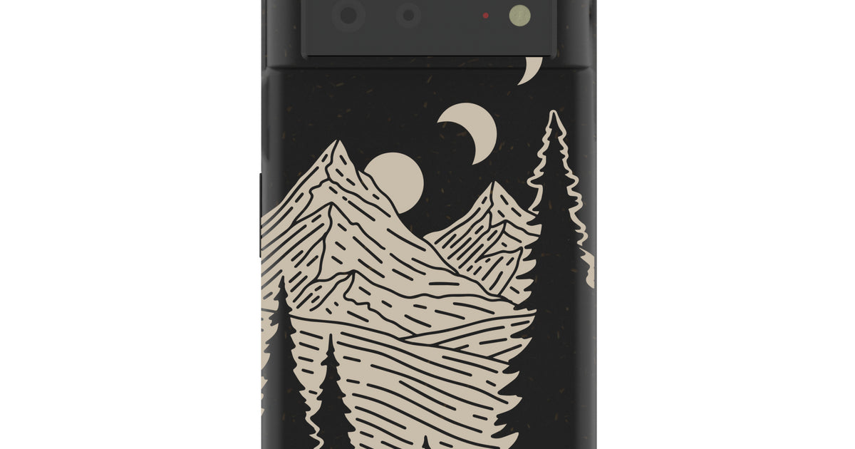 Coque Google Pixel 6 à motif Moonlight Peaks noir – Pela Case