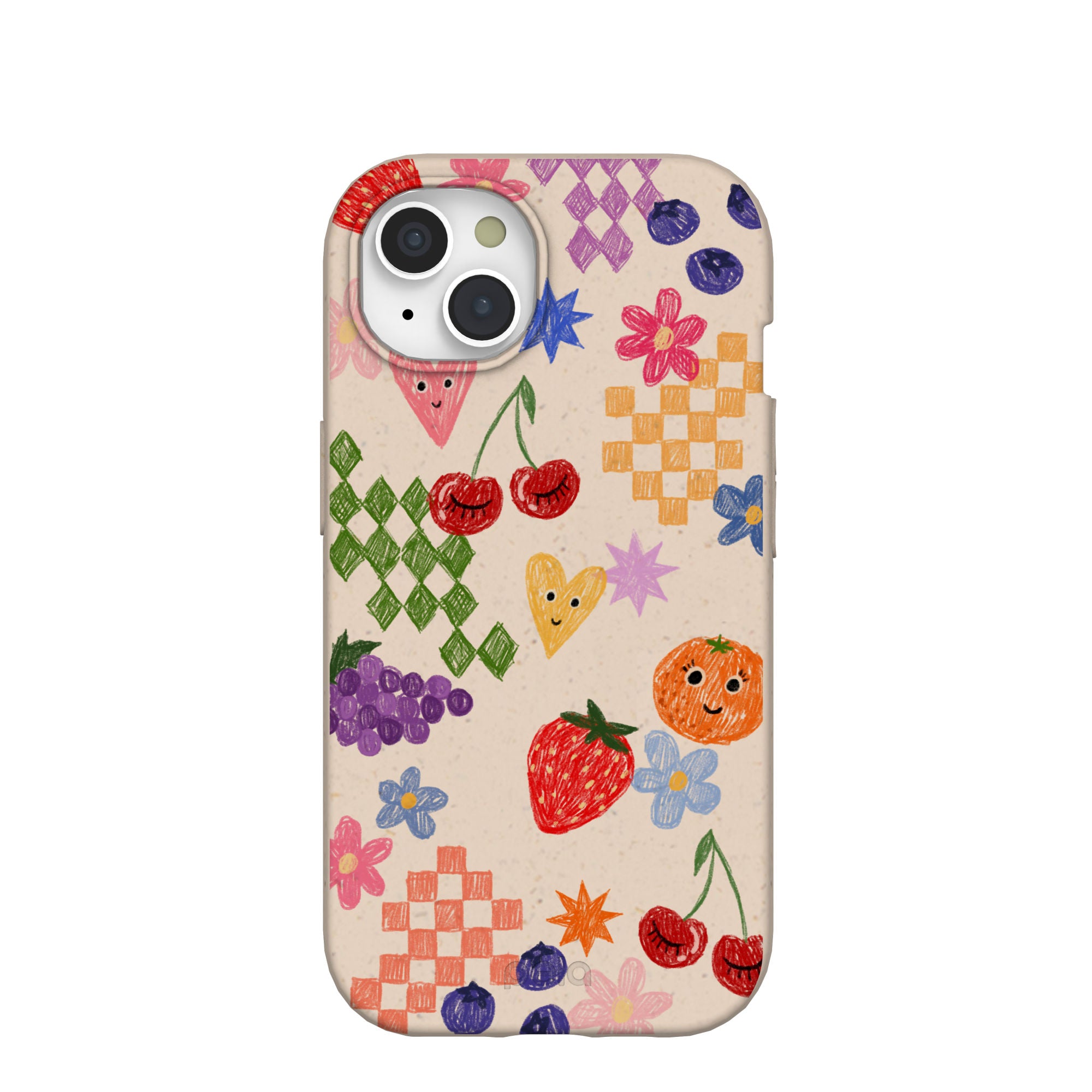 Seashell Pencil Doodles iPhone 15 Case – Pela Case