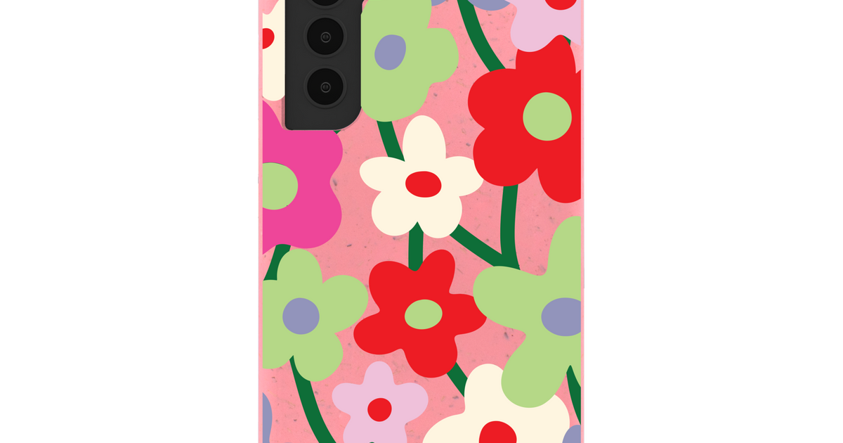 Bubblegum Pink Poppy Flora Samsung Galaxy S21 Case – Pela Case