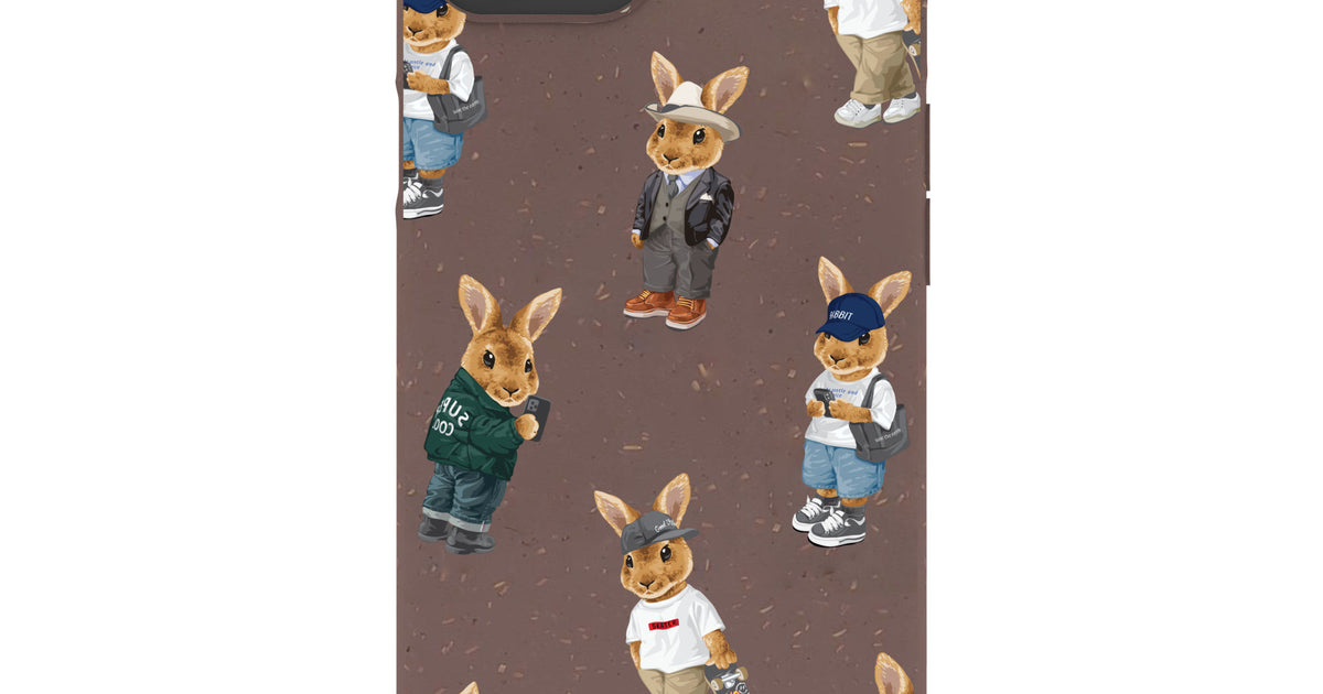 Chocolate Brown Rabbit Friends iPhone 6/6s/7/8/SE Case – Pela Case