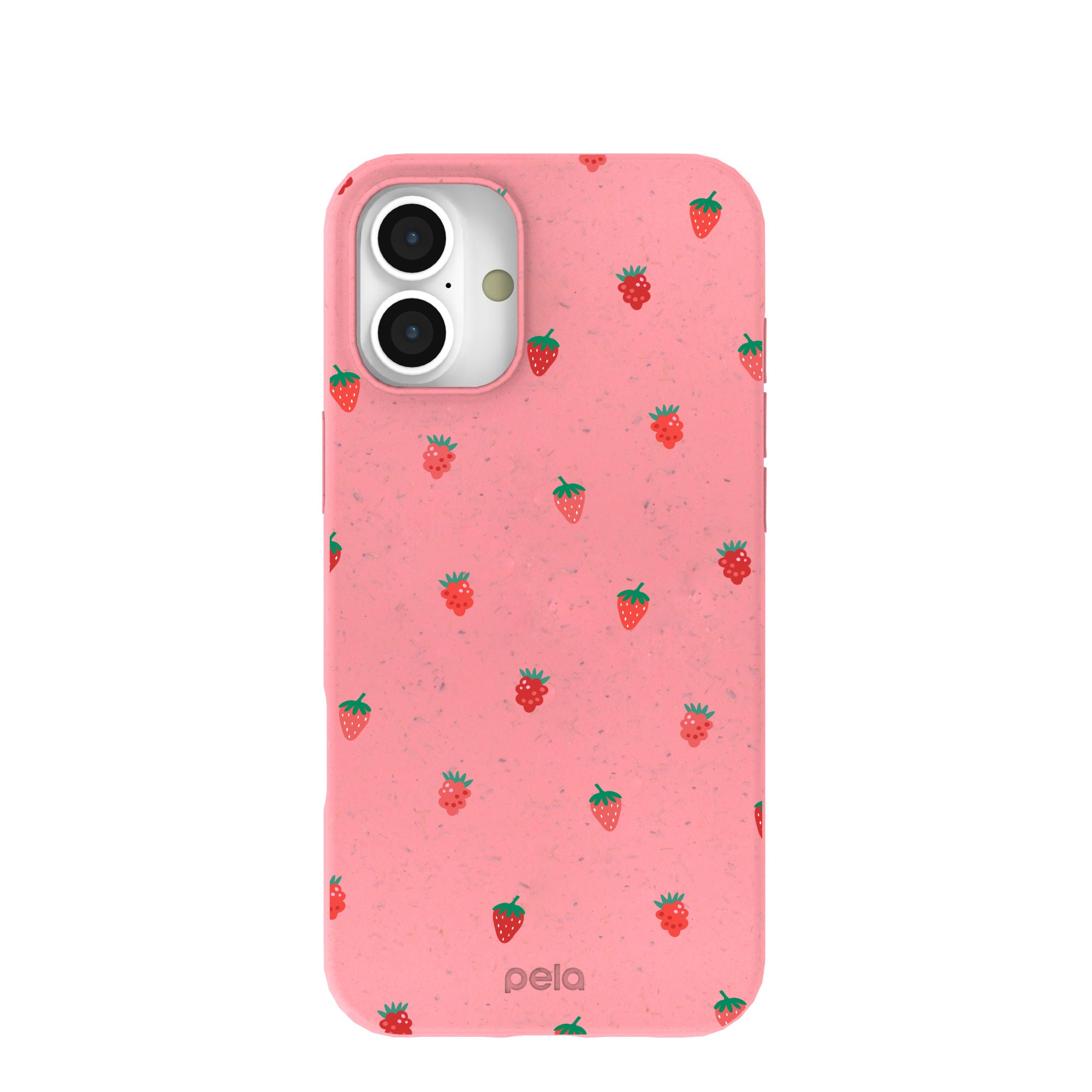 Bubblegum Pink Summer Berries iPhone 16 Plus Case – Pela Case