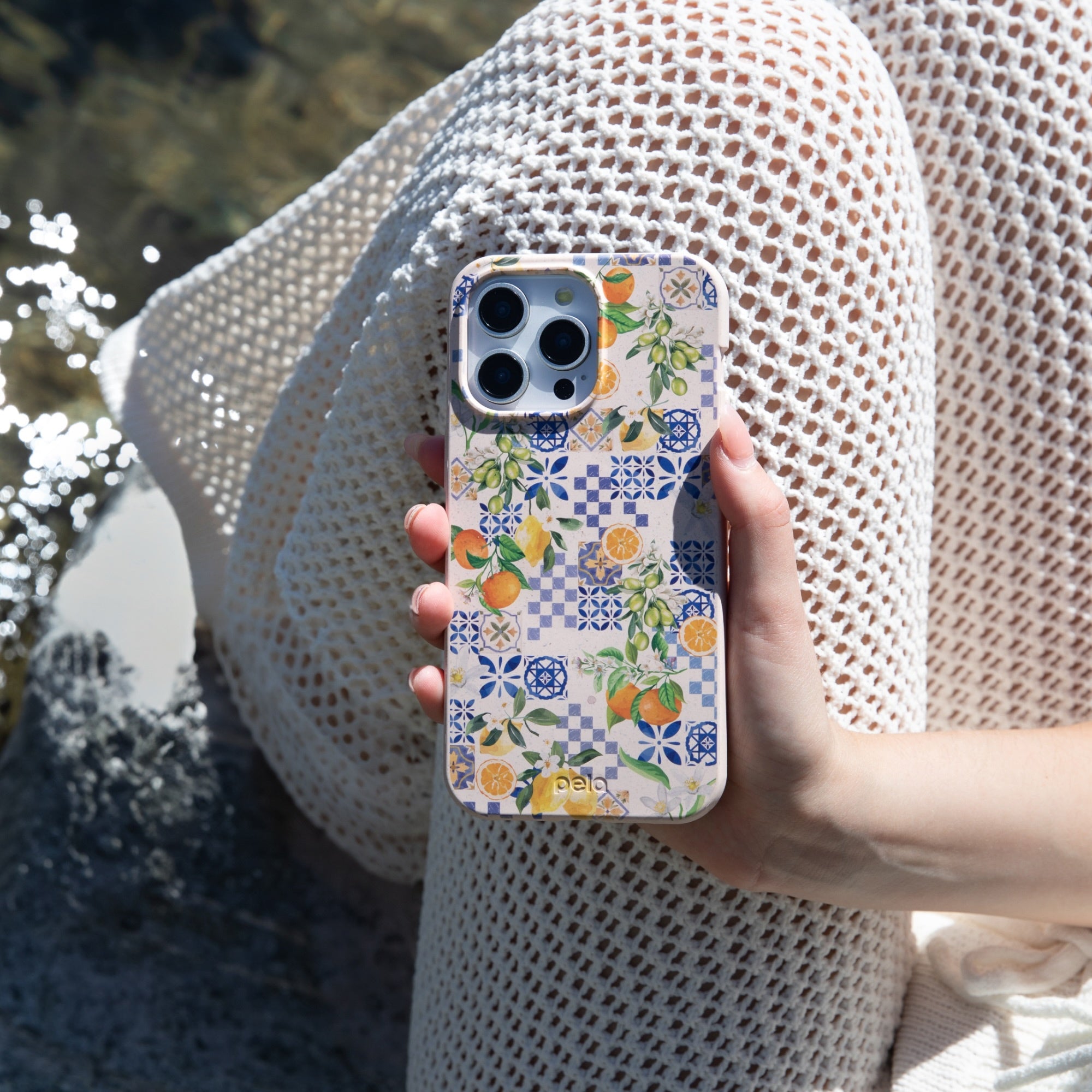 Seashell Amalfi Fruits iPhone 14 Pro Case – Pela Case