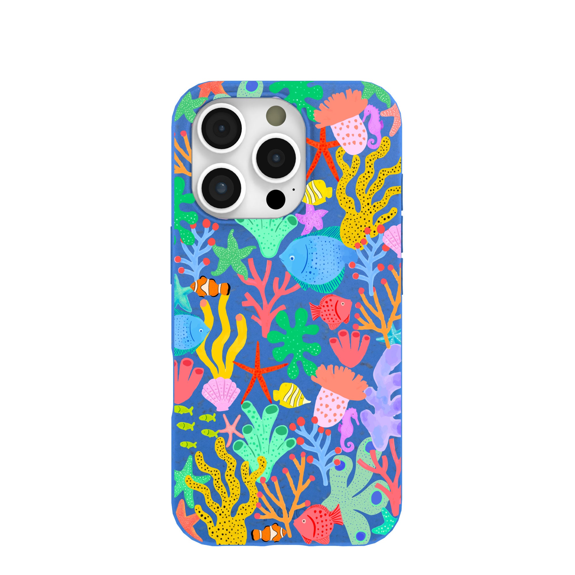 Electric Blue Underwater Blooms iPhone 16 Pro Case – Pela Case